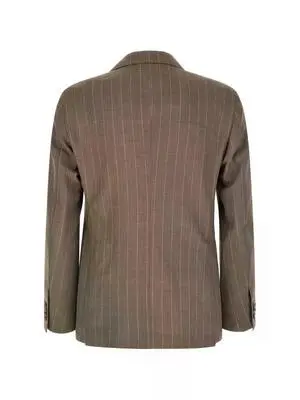 Tagliatore Pinstriped Double-breasted Suit - Brown