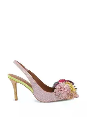 Kurt Geiger Pompom Slingback Pumps - Pink