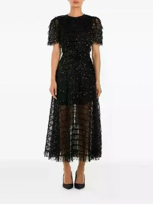 POST MERIDIEM Round-neck Midi Dress