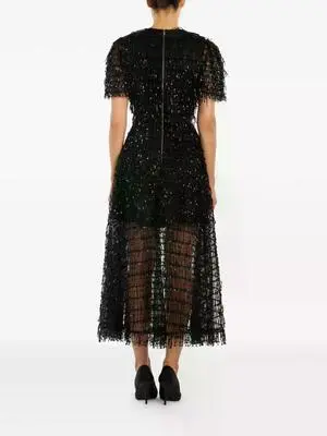 POST MERIDIEM Round-neck Midi Dress