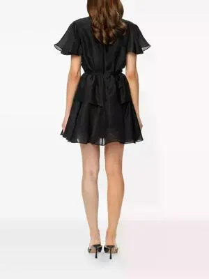 POST MERIDIEM Ruffled-sleeves Mini Dress