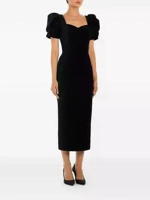 POST MERIDIEM Puff-sleeve Midi Dress