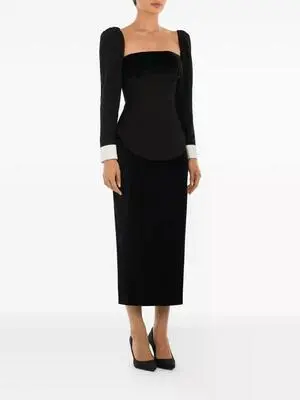POST MERIDIEM Velvet Long-sleeve Top