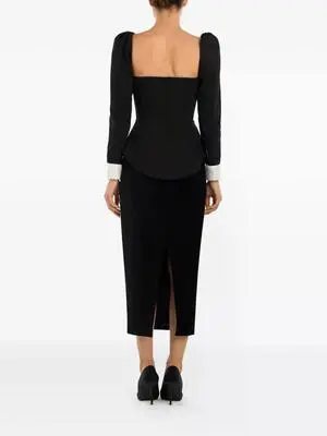 POST MERIDIEM Velvet Long-sleeve Top