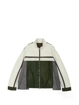 CROQUIS Striped Zip-up Jacket - Neutrals