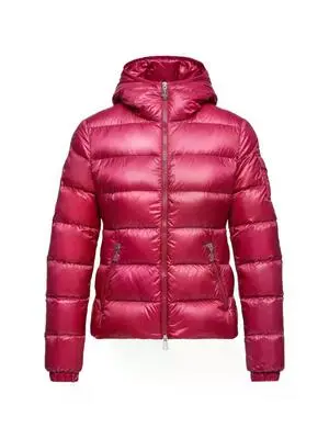 Moncler Quilted Hooded Puffer Jacket - Red