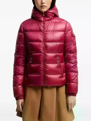 Moncler Quilted Hooded Puffer Jacket - Red