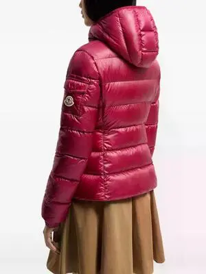 Moncler Quilted Hooded Puffer Jacket - Red