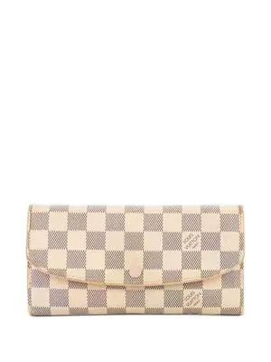 LOUIS VUITTON Emilie Check-pattern Wallet - Neutrals
