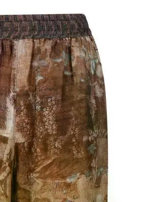 PIERRE-LOUIS MASCIA Printed Trousers - Brown