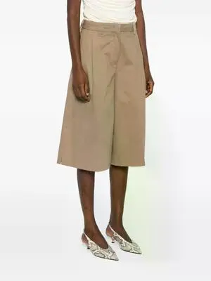 THELATEST Pleated Shorts - Brown