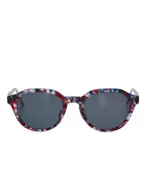 Thom Browne Acetate Oval-frame Sunglasses - Red