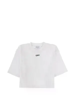 Off-White Cropped Ribbed Top