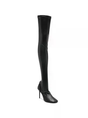 COURREGES Oblique Knee-high Boots - Black