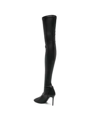 COURREGES Oblique Knee-high Boots - Black
