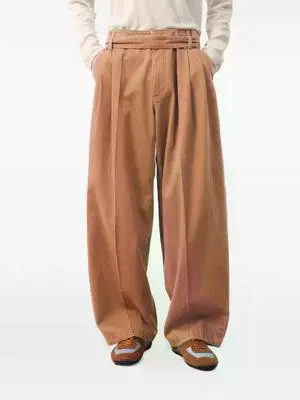 CROQUIS Belted Wide-leg Jeans - Brown