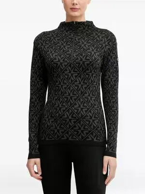 NEWLAND Geometric-pattern Zip-front Sweatshirt