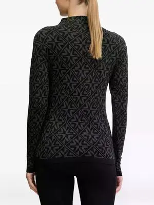 NEWLAND Geometric-pattern Zip-front Sweatshirt