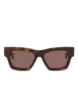 Gucci Rectangle-frame Sunglasses - Brown