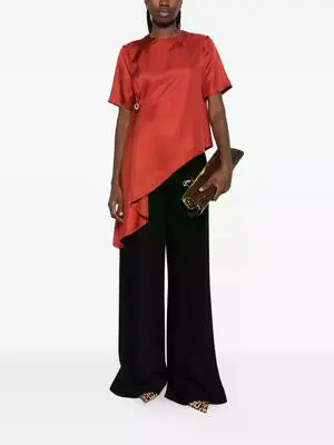 Loulou De Saison Button-detail Asymmetric Blouse - Red