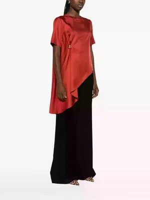 Loulou De Saison Button-detail Asymmetric Blouse - Red