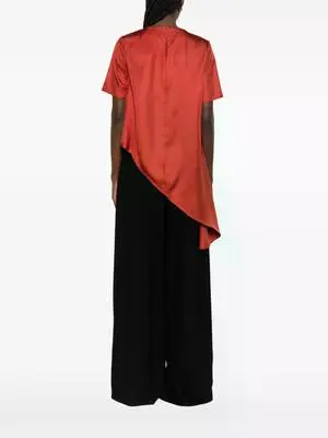 Loulou De Saison Button-detail Asymmetric Blouse - Red