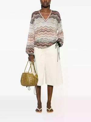 Missoni V-neck Chevron Top