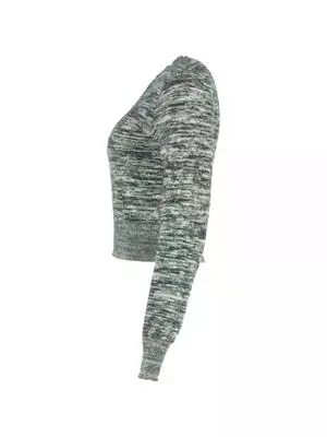 Victoria Beckham Cropped Marled Sweater