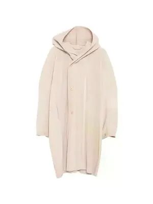 Issey Miyake Pleated Single-breasted Coat