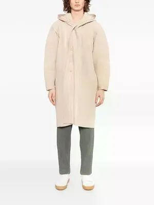 Issey Miyake Pleated Single-breasted Coat