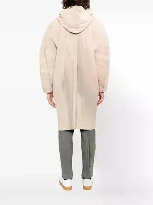 Issey Miyake Pleated Single-breasted Coat