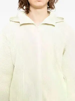 Issey Miyake Wickerwork Pleated Jacket - Neutrals