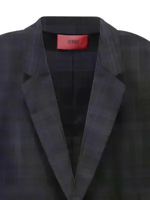 BOSS Plaid-pattern Single-breasted Blazer