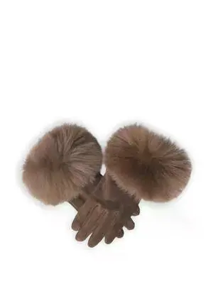 SUSANNA CHOW Shearling-trim Gloves