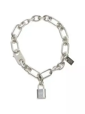 Acne Studios Padlock Chain Necklace - Silver