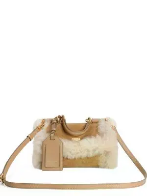 Dolce & Gabbana My Sicily Shearling Tote - Neutrals