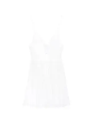 Missoni Cut-out Pleated Mini Dress - White