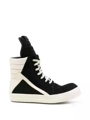 Rick Owens Geobasket High-top Leather Sneakers - Black