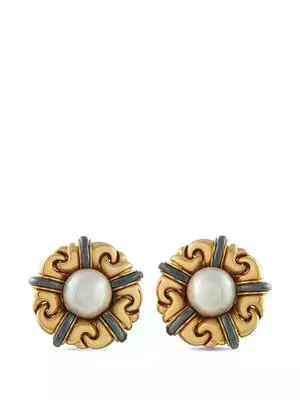 BVLGARI Pearl Yellow Clip-on Earrings - Gold
