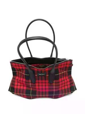 Alexander McQueen Tartan Manta Shoulder Bag - Red