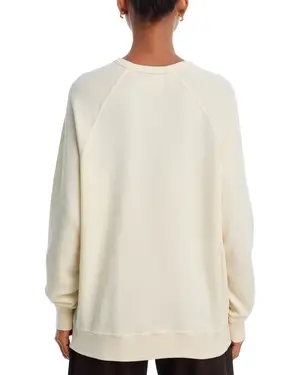 The Great. Heart Sweatshirt - White Red