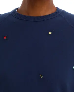 The Great. Floral College Sweatshirt