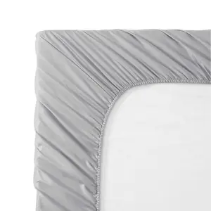 Vera Wang Solid Sateen T1000 4 Piece Sheet Set, Queen - Pastel Blue