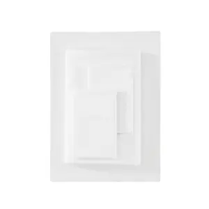 Vera Wang Solid Sateen T1000 4 Piece Sheet Set, King - White