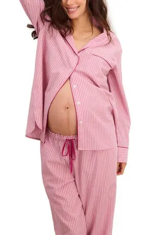 Hatch The Striped Cotton Classic Pj Set