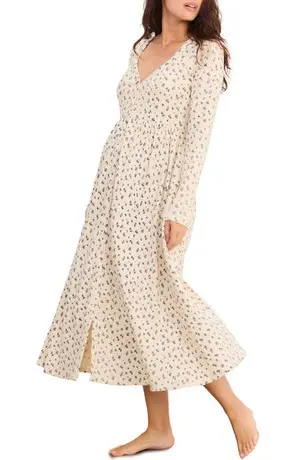 Hatch Printed Waffle Nursing Dress