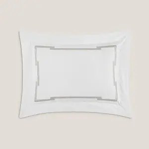 TOGAS Metalisi Embroidery Pillowcase - White