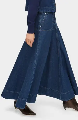 ALIGNE Liza Denim Maxi Skirt
