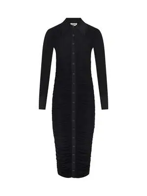 L'Agence Adriana Ruched Midi Dress