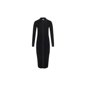 L'Agence Adriana Ruched Midi Dress - Black
